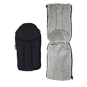liuliuby CozyMitts - Insulated Stroller Gloves/Stroller Hand Muff - Stroller Accessories for Winter - Water Repellent Stroller Mittens for Freezing Cold Weather - Hand Warmers (Black)