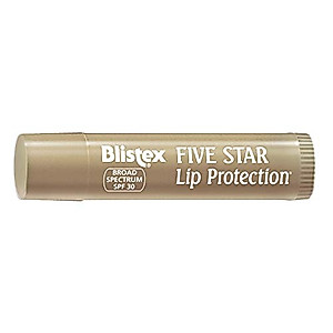 Blistex Five Star Lip Protection Lip Balm, 0.15 Ounce – Wind & Water-Resistant Lip Care, Broad Spectrum SPF 30 Sun Protection, Soothes Cold Chapped Lips, Hydrating Lip Treatment, Holds in Moisture