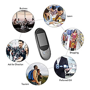 VIBY Smart Voice Translator Device 40 Languages 2.4 Inch Touchscreen Rechargeable F1A with Camera (Color : D)