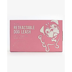 Taglory Retractable Dog Leash, 16ft No Tangle Dog Leash Retractable for Puppy Small Medium Dogs Up to 45 lbs, One-Handed Brake, Pause, Lock, Pink