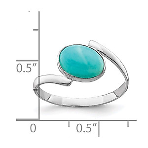 925 Sterling Silver Oval Shape Amazonite Ring Fine Jewelry For Women Gifts For Her, Size 6