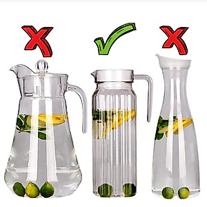 Glass Water Pitcher Lids Food Grade Plastic Anti-Dust Splash Resistant Stoppers Covers for Water Jug Glass Bistro Pitcher 2 pieces(White)