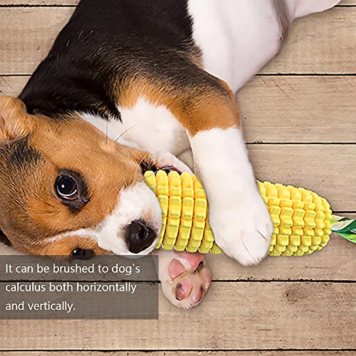 PunkyKom Dog Chew Toys, Puppy Toothbrush for Cleaning Teeth,Dog Squeak/Non-Squeak Toys Interactive Corn Toys, Dog Toys Aggressive Chewers for Small/Medium/Large Dog.
