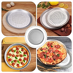 DOITOOL Pizza Baking Tray Pie Pan Pizza Pan Pizza Dish for Oven Aluminum Alloy Round Oven Pizza Tray Pizza Pan Baking Tray Bakeware for Home Restaurant Kitchen 6inch Griddle Pan