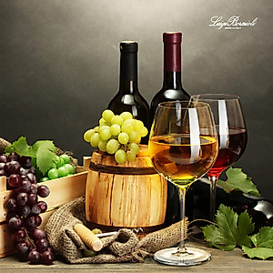 Luigi Bormioli Crescendo 22.25 Ounce, Bourgogne Wine Glasses, Set Of 4, Crystal SON-hyx Glass, Made In Italy.