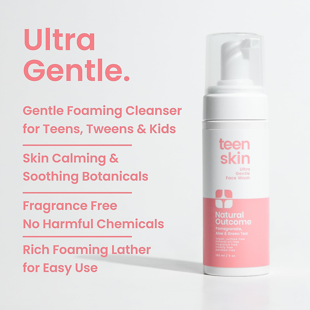 Natural Outcome Teen Skin Ultra Gentle Kids Face Wash, 5 oz