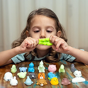 Nutty Toys Animal Squishies, 20 Soft & Cute Kawaii Fidgets | Top Classroom Prizes, Bulk Pinata & Egg Fillers | Unique Gifts for Kids, Teens, Adults | Best Boys & Girls Easter Basket Stuffers Idea 2024
