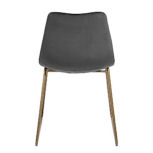 wOod-it Dining Chairs Set of 2, Pre Assembled Bucket Chair Set Velvet Upholstered with Gold Legs Mid Century Modern for Dining Room, Kitchen, 20.1" W x 21.7" D x 31.5" H