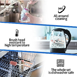 Travel Baby Bottle Drying Rack with Bottle Brush,Nipple Brush,Straw Cleaner Brush,Organizer Case, Compact Size with Large Capacity for Working Mom, Visit Families, Friends or Camping with Baby