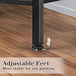 Nightstand with Charging Station and USB Ports, 3 Tier Small Bedside Table with Drawer and Storage Shelf Rustic Night Stand for Small Space, Living Room, Bedroom, Black