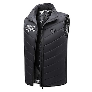ysgfhgjw deals of the day lightning deals Heated Vest for Men and Women, USB Rechargeable Heated Jacket Electric Heating Vest, Not Included Battery Black S