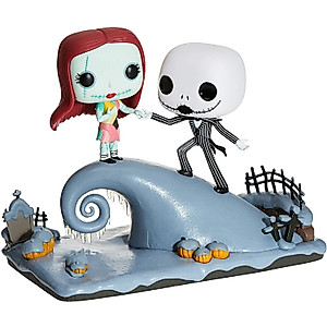 Funko Pop Movie Moment: Nightmare Before Christmas - Jack and Sally On The Hill Collectible Figure, Multicolor