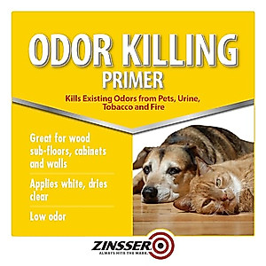 Rust-Oleum Zinsser 307648 Odor Killing Primer, White, Quart
