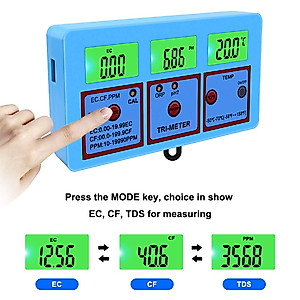 YIFAN Water Quality Tester, 6 in1 Multi-Parameter Water Testing Meter Digital LCD Multi-Function Water Quality Monitor pH/ORP/EC/CF/TDS(PPM) / Temp Analyzer