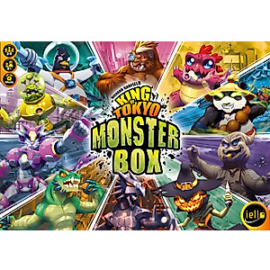 IELLO King of Tokyo Monster Box, Strategy Board Game, 2-6 Players, Ages 8+, 30 Minute Playing time, All King of Tokyo expansions Included