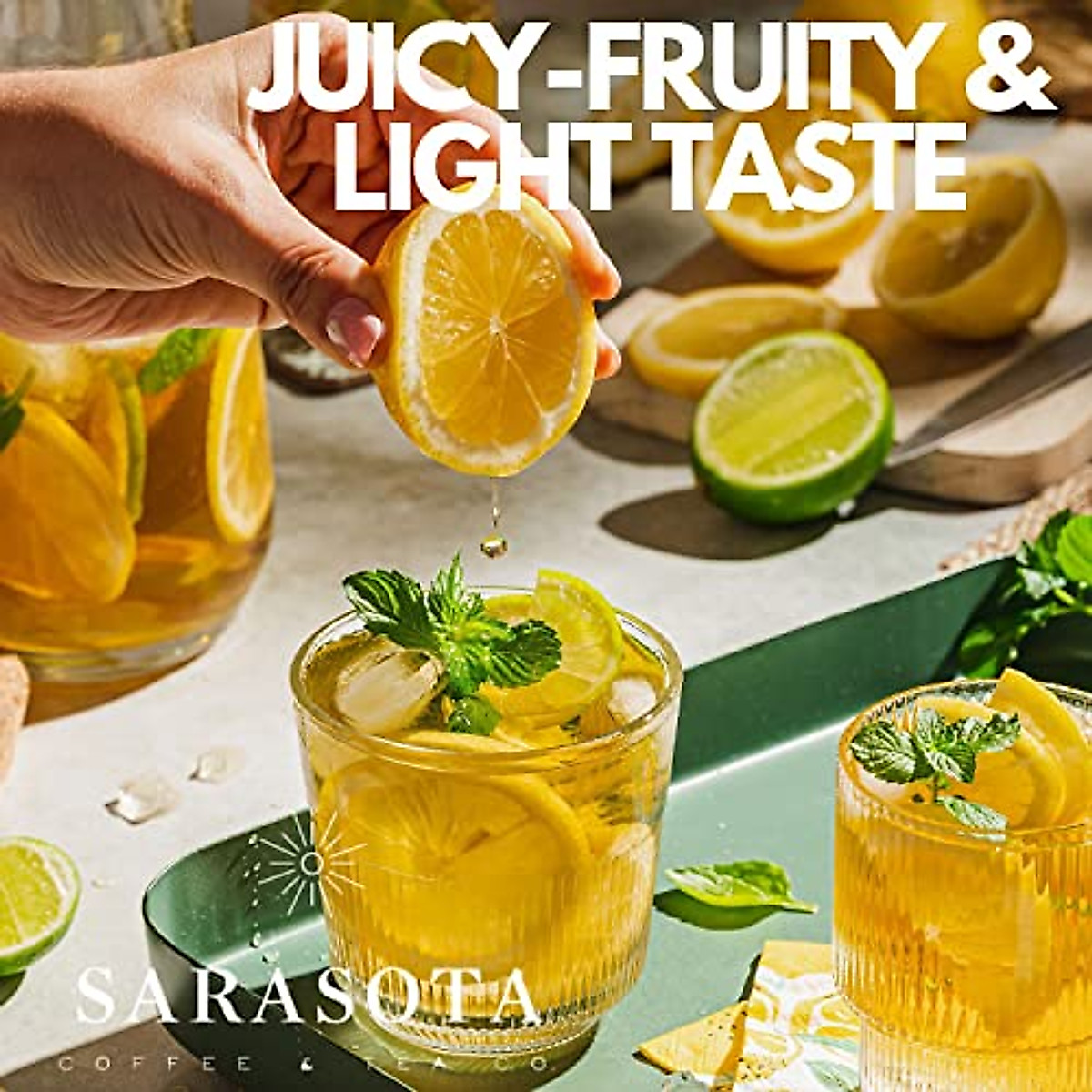 Sarasota Tea, Gallon Tea Bags, Gourmet Black Iced Tea Bags, 1 Gallon Iced Tea Bags, (48 Count)