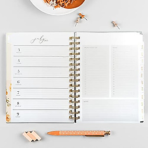 Blue Sky Life Note It 2023-2024 Academic Year Weekly and Monthly Planner Notes, 5.875" x 8.625", Frosted Cover, Wirebound, Hannah Frosted (142590-A24)