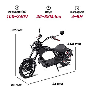 TOXOZERS 2500W Fat Tire Electric Scooter for Adults, Citycoco Chopper Electric Scooter with Seat, 37 mph, Turning Signals, Mirrors