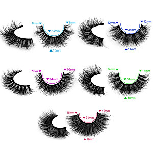 Eyelashes 8D Mink Lashes Pack Natural Look Fluffy False Siberian Mink Eyelashes Dramatic Thick Wispy Eye Lashes 5 Pairs