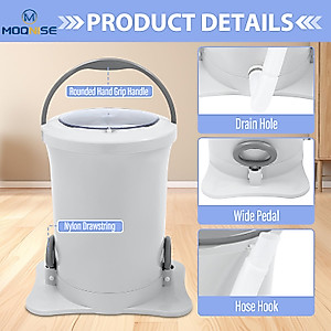 MOQNISE Manual Clothes Dryer 12L Portable Manual Clothes Dehydrator, Freestanding Non electric Laundry Dryer for Camping Business Trips Apartments and Dorms
