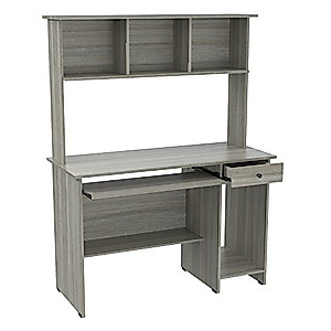 Inval Computer Desk, Smoke Oak