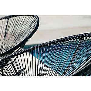 XBrand Hammock Weave Rocking Patio Chair, Black