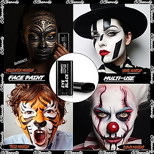 CCBeauty Eye Black, Sweatproof Eyeblack Stick For Baseball Football Softball Lacrosse, Black Face Paint Sports Grease Stick For Pro Performance, Game Day Cheer Playoffs Accessories for Players & Fans