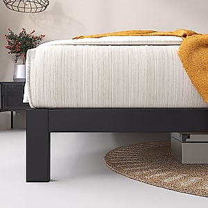 ZINUS Arnav Metal Platform Bed Frame / Wood Slat Support / No Box Spring Needed / Easy Assembly, Black, Twin