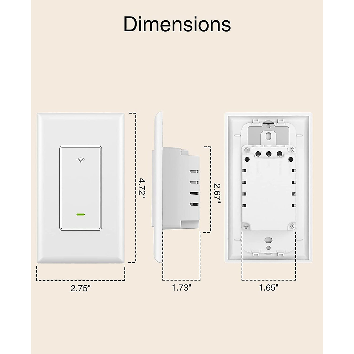 GHome 3 Way Smart Switch (4 Pack), Voice and App Control, Needs Neutral Wire, Flame Retardant Material