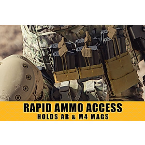 Condor Elite MA44-498 Triple Stacker M4 Mag Pouch Coyote Brown