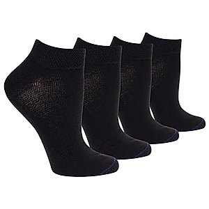 Dr. Scholl's womens Diabetes & Circulator - 4 Pair Packs Casual Sock, Black, 8-12 US