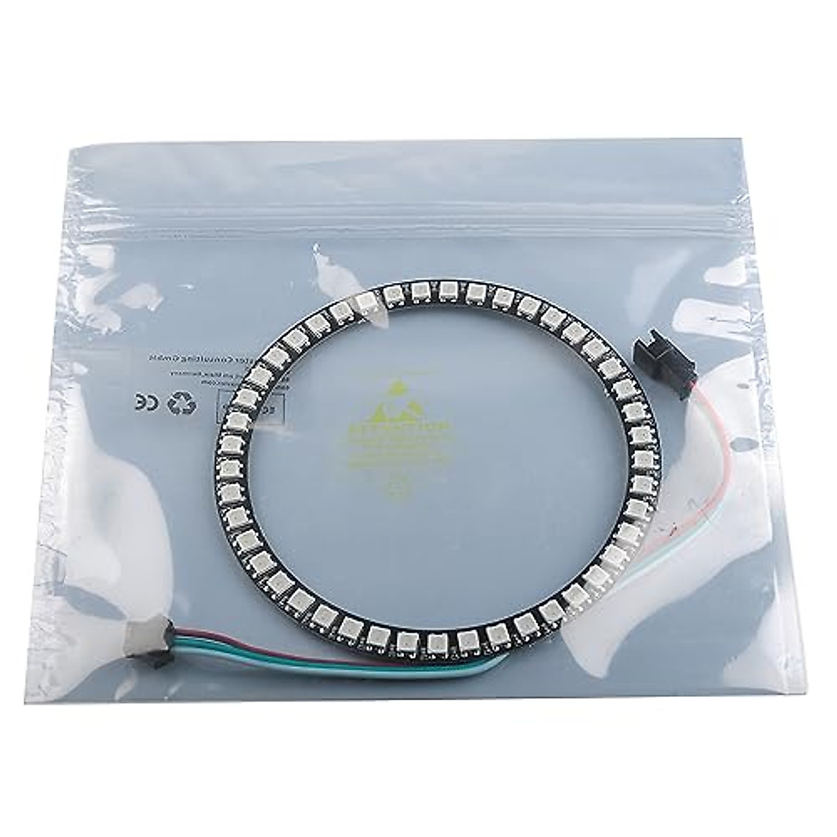 Sparkleiot 35 Bits WS2812 Addressable LED Ring with SM2.54-3P Connector Wire, DC5V WS2812B 5050 RGB LED with Built-in Driver Pixels Individual Control for Arduino ESP8266 Nodemcu