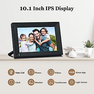 10.1" WiFi Digital Picture Frame,16GB Smart Digital Photo Frame with Video Call,1280x800 IPS LCD Touch Screen,Auto-Rotate, Share Photos and Videos via App from Anywhere
