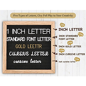Felt Letter Board with Letters, Pre Cut & Sorted 725 Letters, First Day of School Board, 10x10 Inch Changeable Letter Boards Message Board, Classroom Decor Farmhouse Wall Decor Sign Board, Baby Announcements