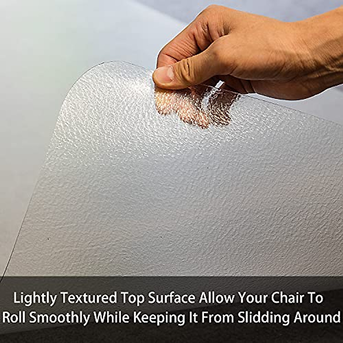 HOMEK Office Chair Mat for Hardwood Floor, 48” x 30” Clear Desk Chair Mat for Hard Floor, Easy Glide for Chairs