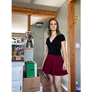 VETIOR Sexy Tops for Women Deep V Neck Short Sleeve Sexy Shirts for Women Cross Wrap Slim Fit Cute Crop Tops for Teen Girls S Black