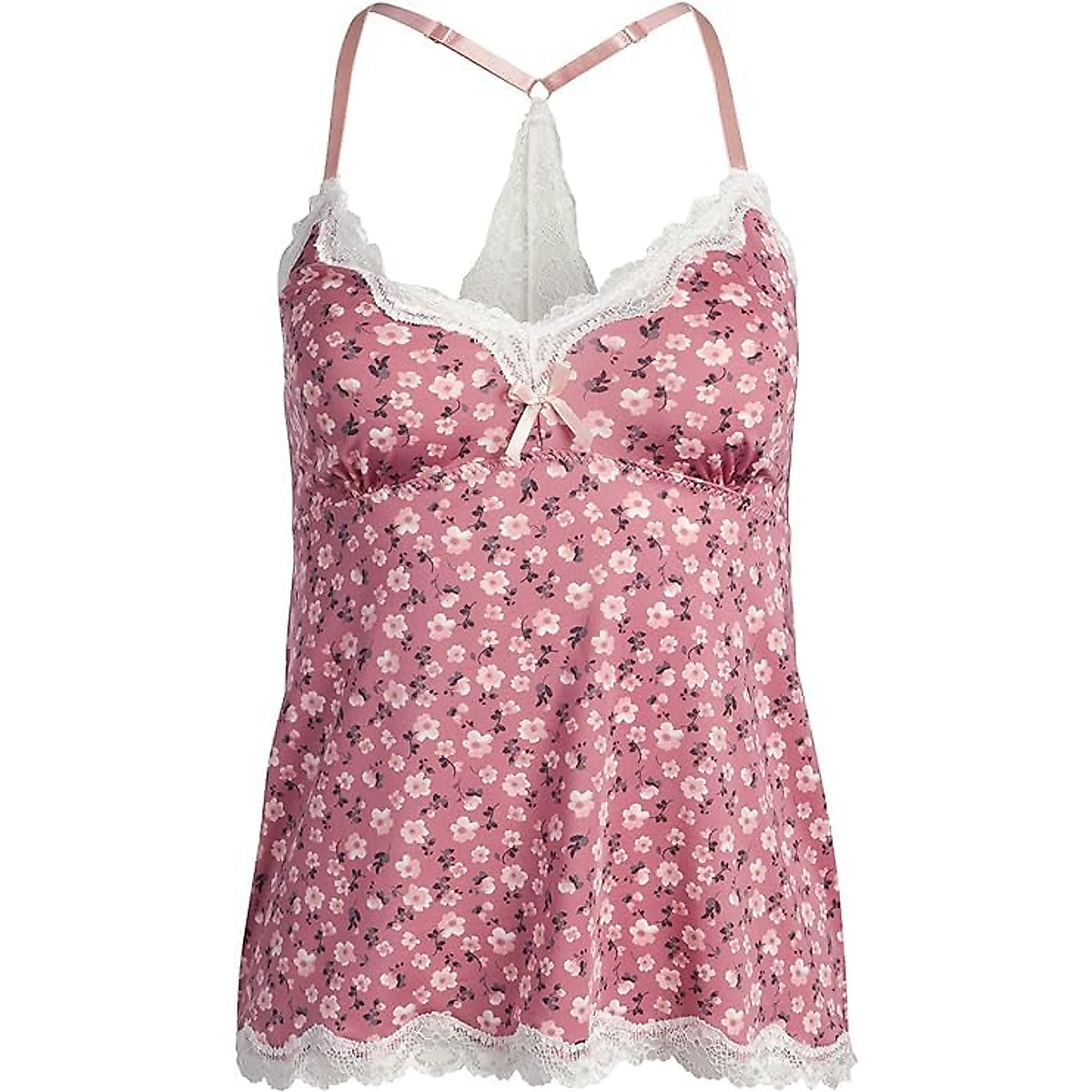 Marilyn Monroe Women's Pajama Sets - 2 Piece Lace Trim Cami Top and Micro Sleep Shorts - Pajama Lounge Sets for Women (M-XL), Size Medium, Rose