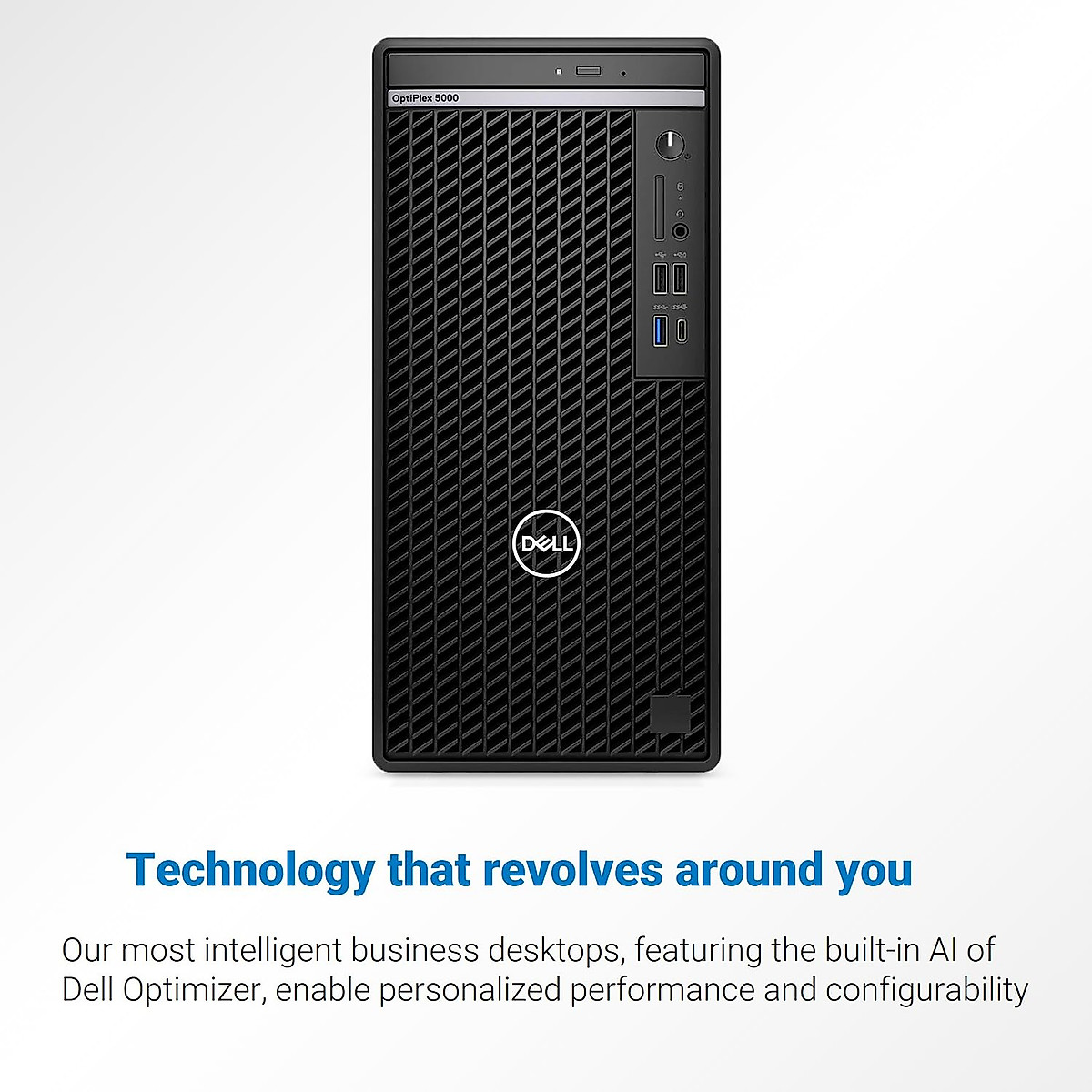 Dell OptiPlex 5000 Series Business Tower Desktop, 12th Gen Intel Core i5-12500 Processor, 32GB RAM, 1TB PCIe SSD, DP, RJ-45, DVD, Wi-Fi, Wired Keyboard & Mouse, Windows 11 Pro, Black