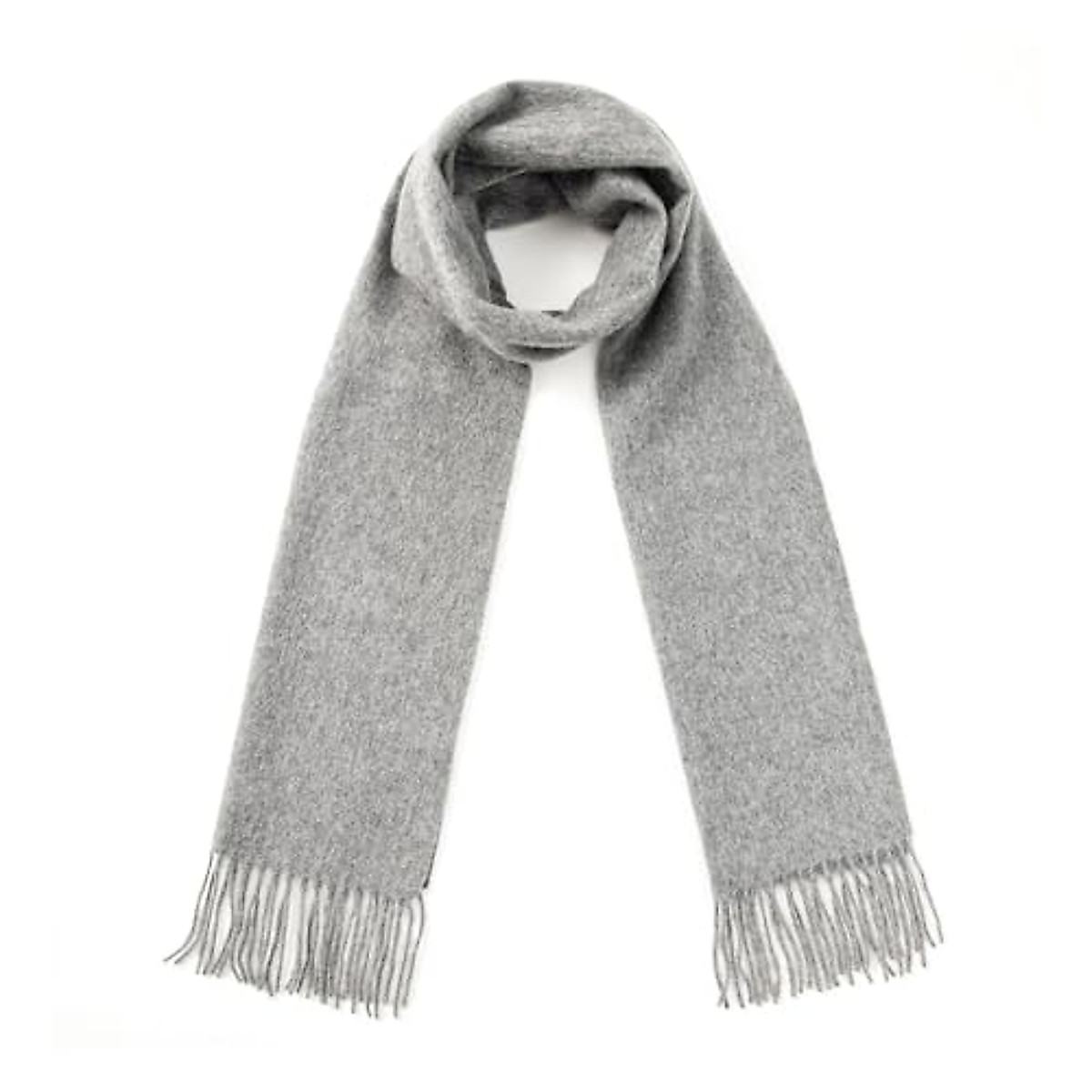Villand Pure 100% Cashmere Scarf with Fringed Edges, Ultra Soft Large Cashmere Shawl Wrap for Women and Men (Gray)