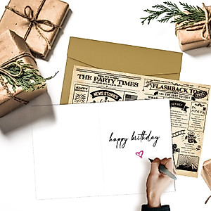 TOYMIS Happy 50th Birthday Cards for Mom Dad, Back to 1973 Retro Happy Birthday Card for Women Funny Creative Birthday Cards for Men Extra Large Birthday Cards for Friend