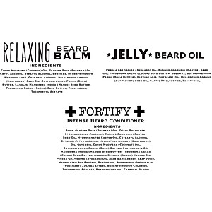 Bossman Essentials Beard Kit for Men - Beard Oil Jelly, Fortifying Conditioner Cream, Beard Balm - Grooming Growth Care Accessories (Magic)