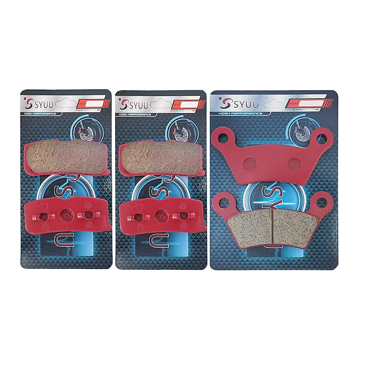 S SYUU Front and Rear Ceramic Brake Pad compatible with Can am Spyder RS SE5/SM5/Phantom Black 08-09 FA474F FA473R