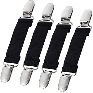 4Pcs Mitten Clips Kids Winter Glove Clips Stainless Steel Fit Dress Clips Toddler Glove Clips Elastic Mitten and Glove Caps Clips for Baby Kids Toddler and Adults Clothing Garments Clips