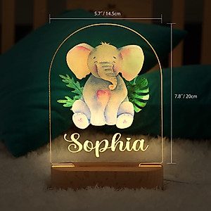 NABYSHOP Custom Night Light Personalized Baby Night Light for Nursery, Personalized Gifts for Kids Birthday Gift, Night Light for Girls and Boys, Lamp Kids' Bedroom Decoration