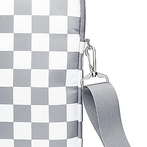 KL Artify Laptop Shoulder Bag Compatible with MacBook Air/Pro,13-13.3 inch Notebook,Compatible with MacBook Pro 14 inch,Polyester Briefcase Sleeve Case, white grey