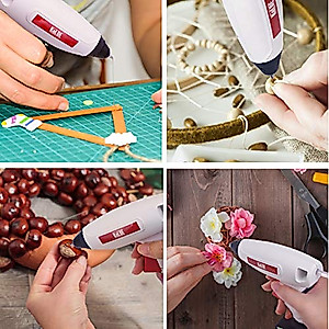 KeLDE Cordless Hot Glue Gun Kit, 30 Seconds Heating Time 3.7V Li-ion Battery Rechargeable Glue Gun, with USB Cable and Plug, Fine Tip Nozzle, Includes 20pcs 0.6x0.27” Hot Glue Sticks