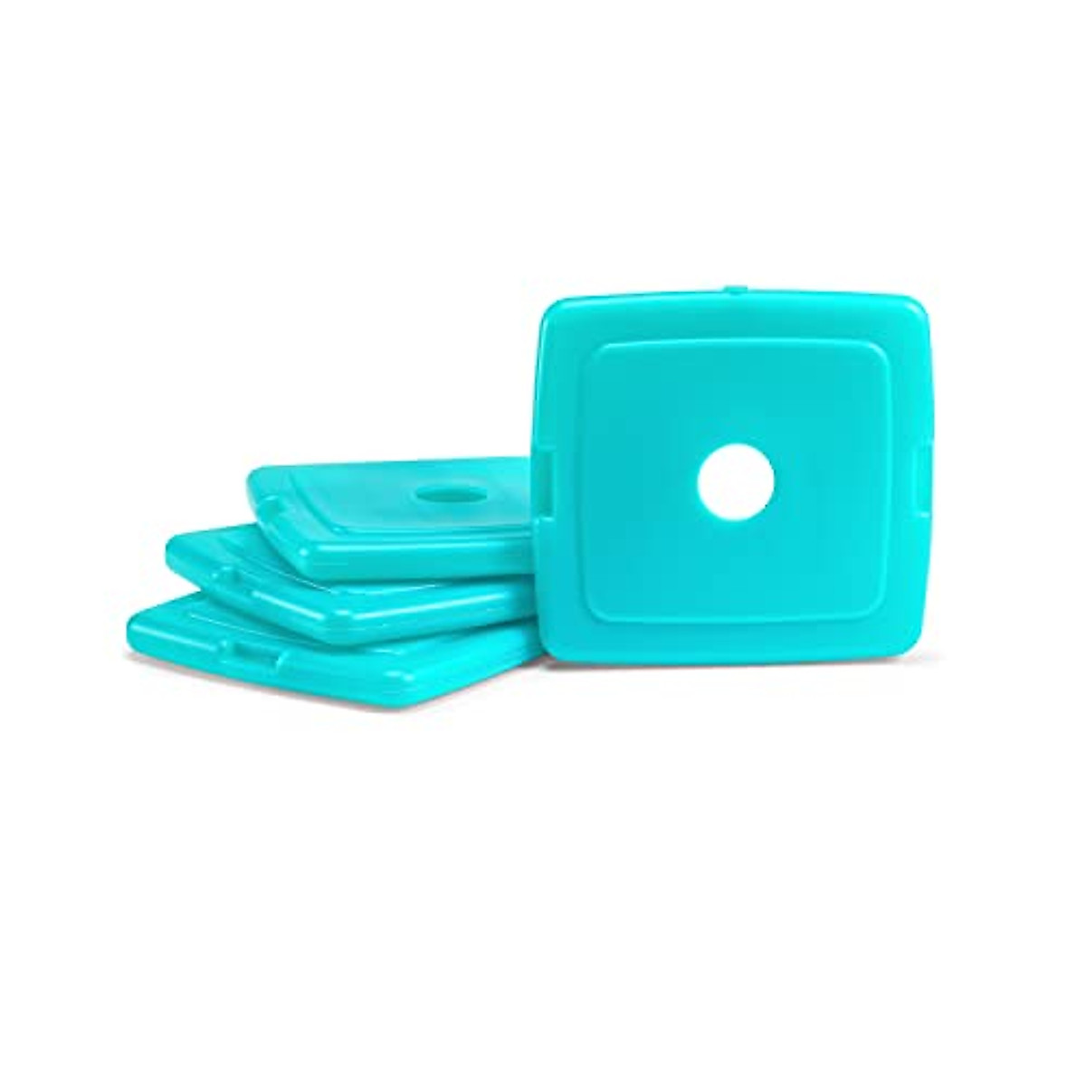 Cool Coolers by Fit + Fresh, Reusable & Long-Lasting Slim Ice Packs, Perfect Addition To Your Lunch Box, Camping Accessories, Insulated Lunch Bag, Beach Cooler Backpack & More, 4PK, Green