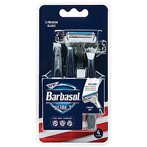 Barbasol Ultra 3 Premium Disposable Razor, 4 Count