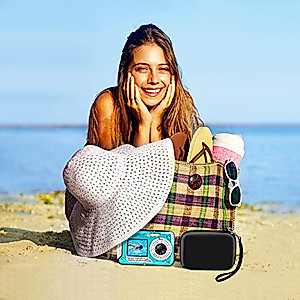 Digital Camera Case Compatible with YISENCE/ for AbergBest 21 Mega Pixels 2.7" LCD Rechargeable HD/ for Canon PowerShot ELPH 180 190/ for Sony DSCW800 DSCW830 Digital Camera with SD Card and Cable