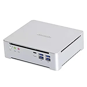 KINGDEL Mini Desktop Computer with i7-8750H 6 Cores 2.2-4.10Ghz CPU, 32GB DDR4 RAM, 1000GB SSD, 4K: 4096x2304, Type-C, Gigabit Ethernet, HD+DP Ports(64 Bit)